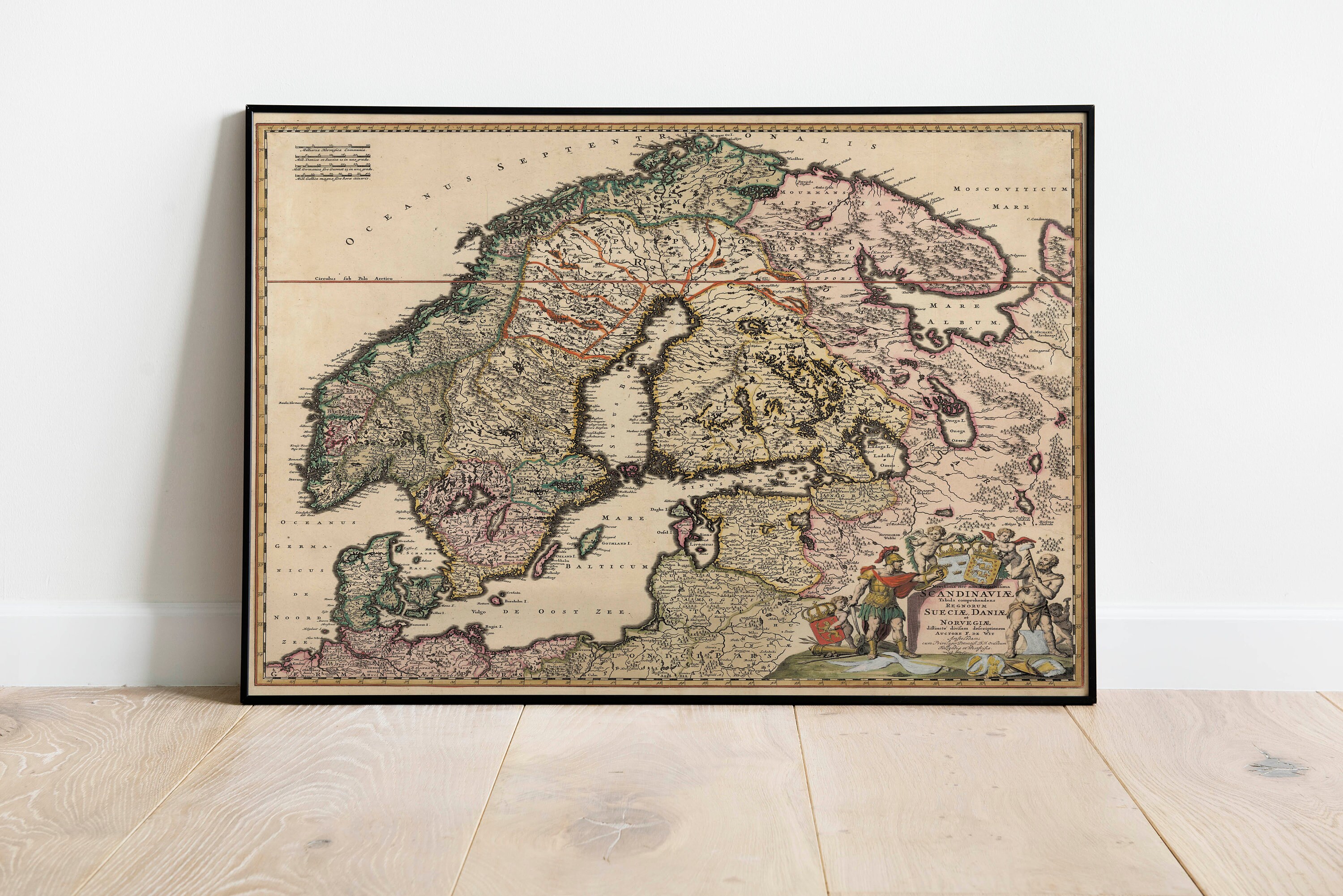 Scandinavia Map Wall Print 1680 Scandinavia Map Poster | Etsy
