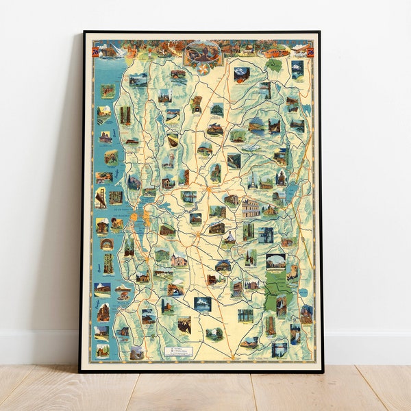 Framed California Map - Etsy