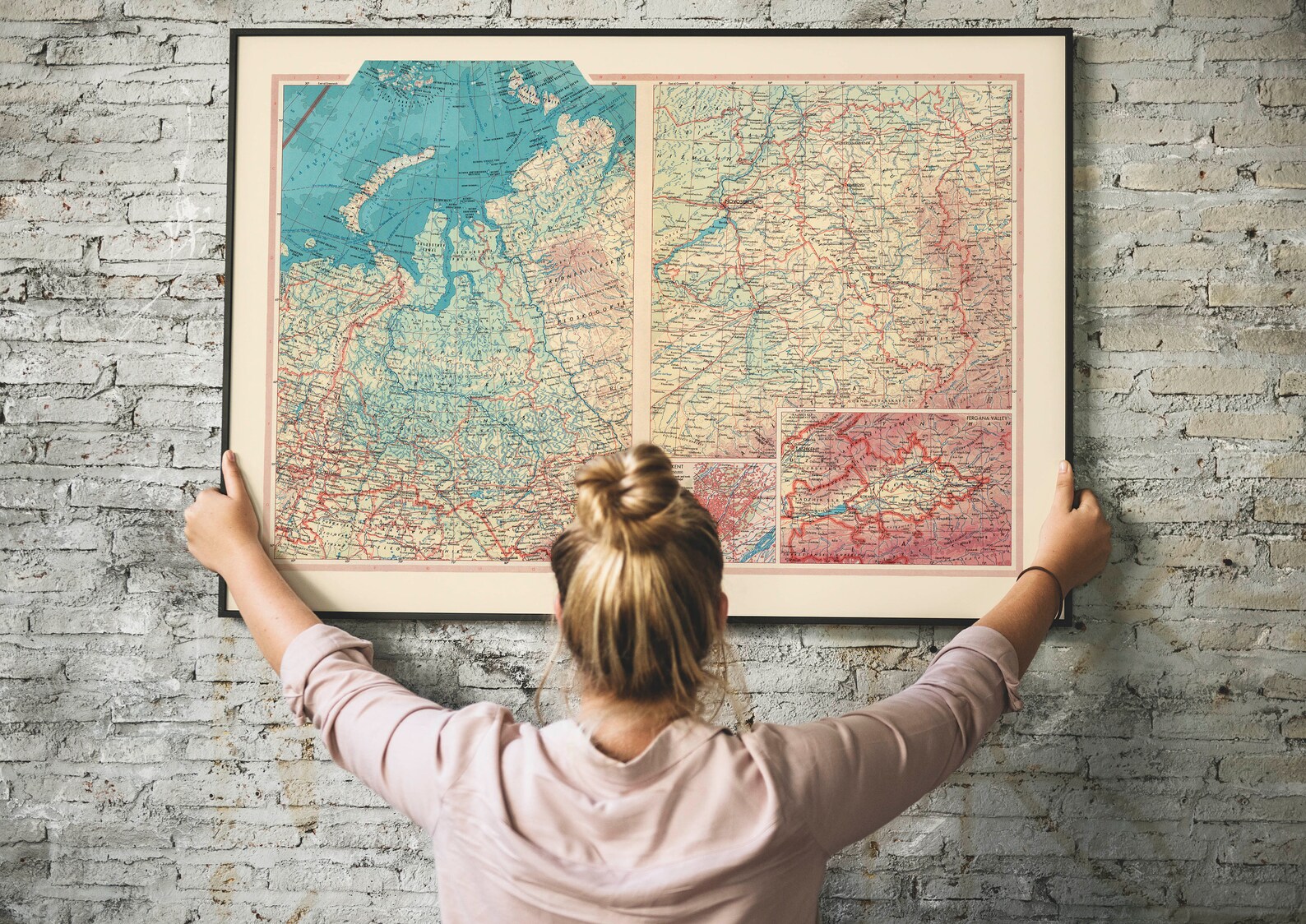Vintage Siberia Map Print: Kuznetsk Basin, Geographical Wall Art - Etsy