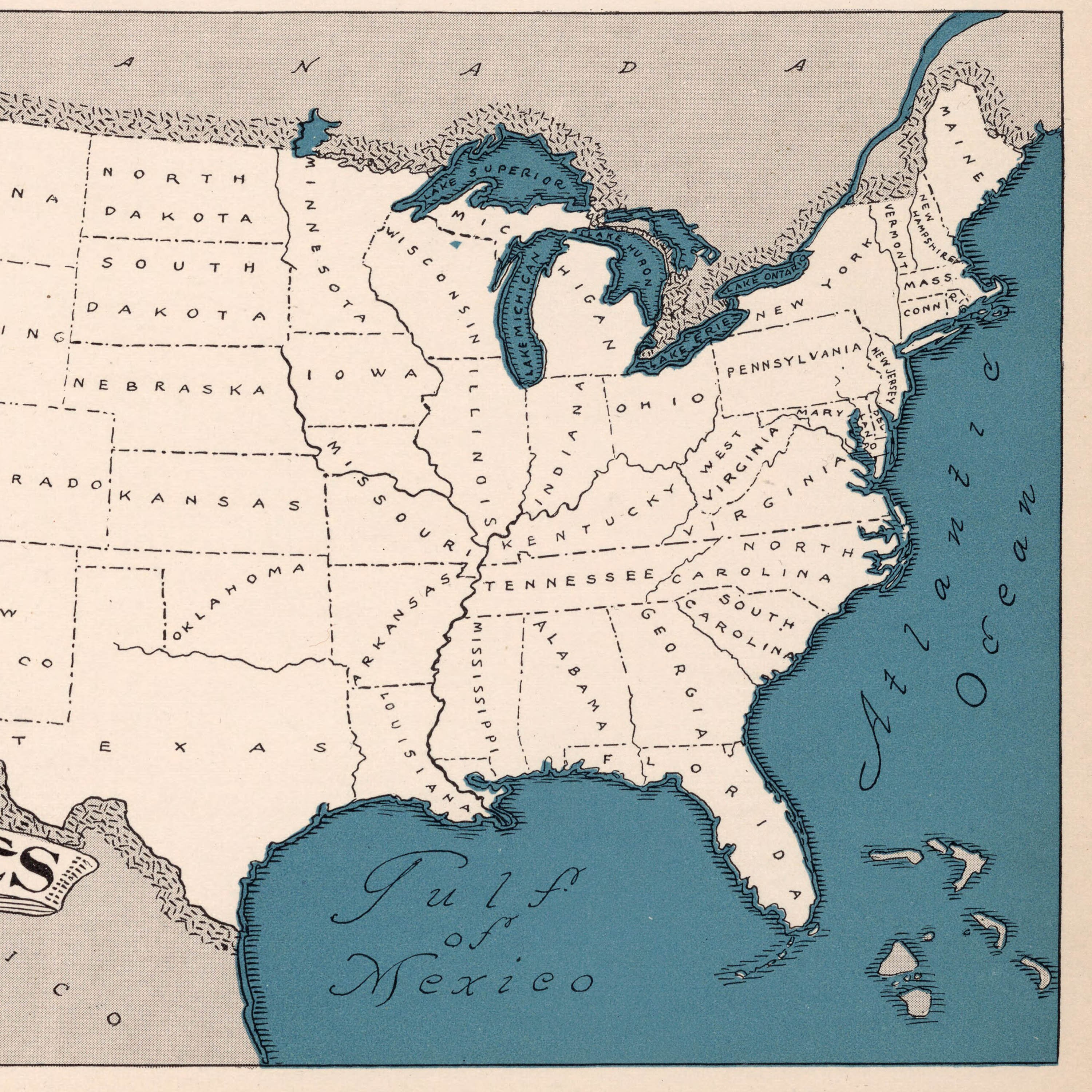 1931 Decorative Map of Unites States United States Wall | Etsy