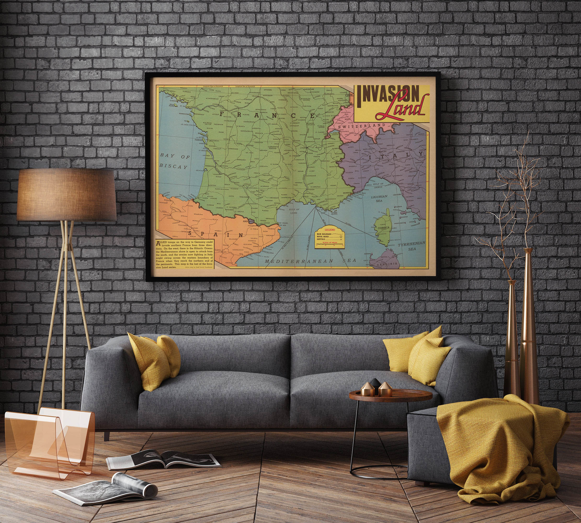 World War 2 Map Print Poster Print WW2 Maps Canvas Art War | Etsy