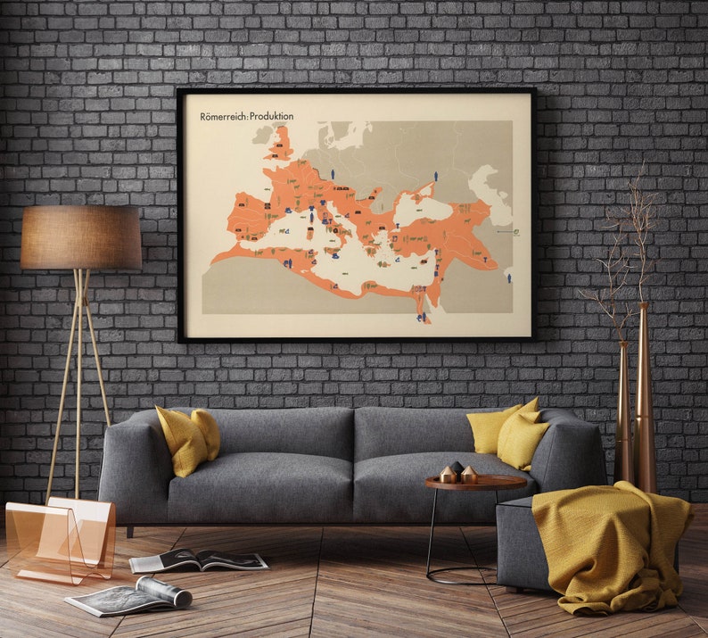 Roman Empire Historical Map Framed Art Print Roman Empire - Etsy