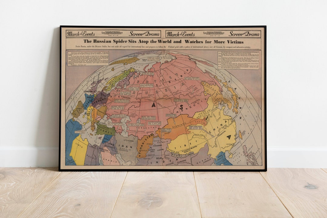 Soviet Russia Sphere of Influence Map During Wwii| Pictorial USSR Map ...