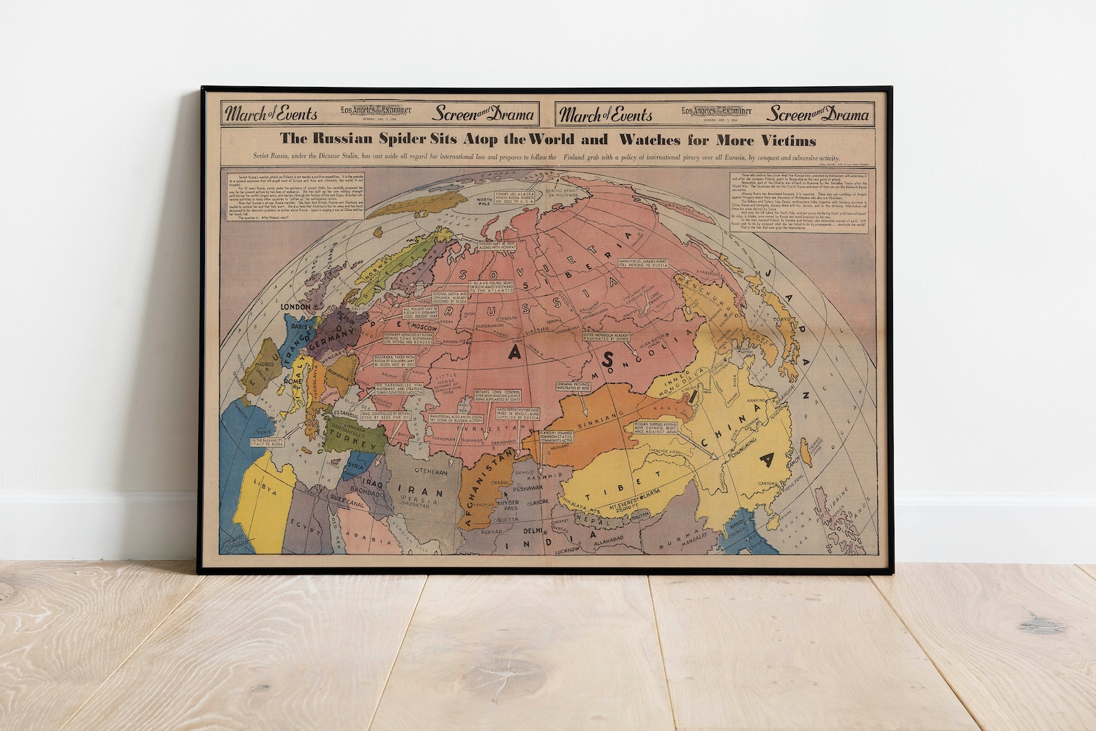 Soviet Russia Sphere of Influence Map During Wwii| Pictorial USSR Map ...