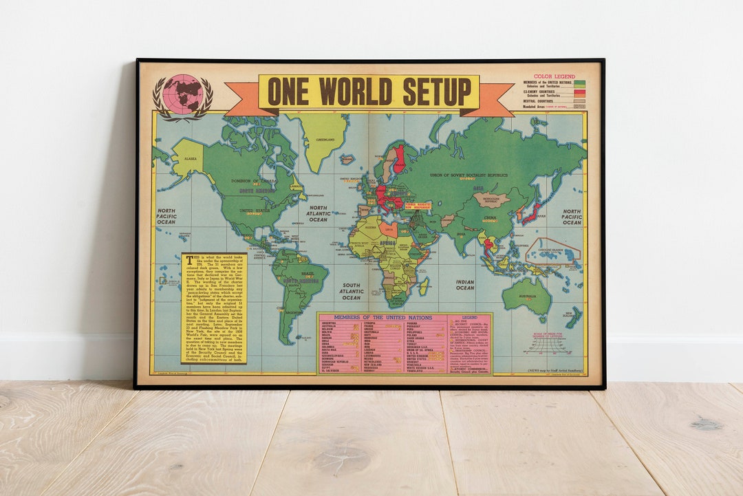 World War 2 Map Print| Poster Print| WW2 Maps| Canvas Art| War Maps ...