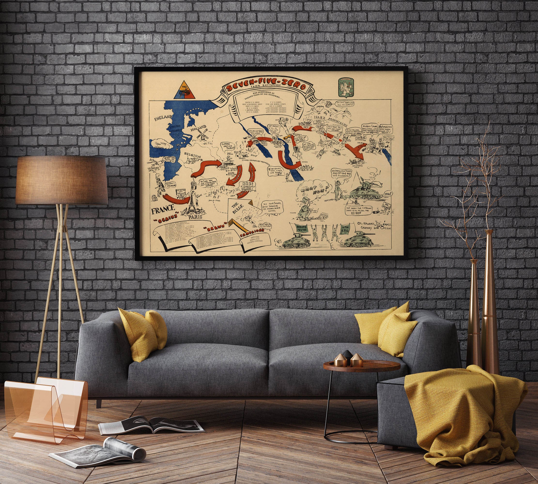 Map of World War 2 in Europe WW2 Map Print Canvas Wall Art | Etsy