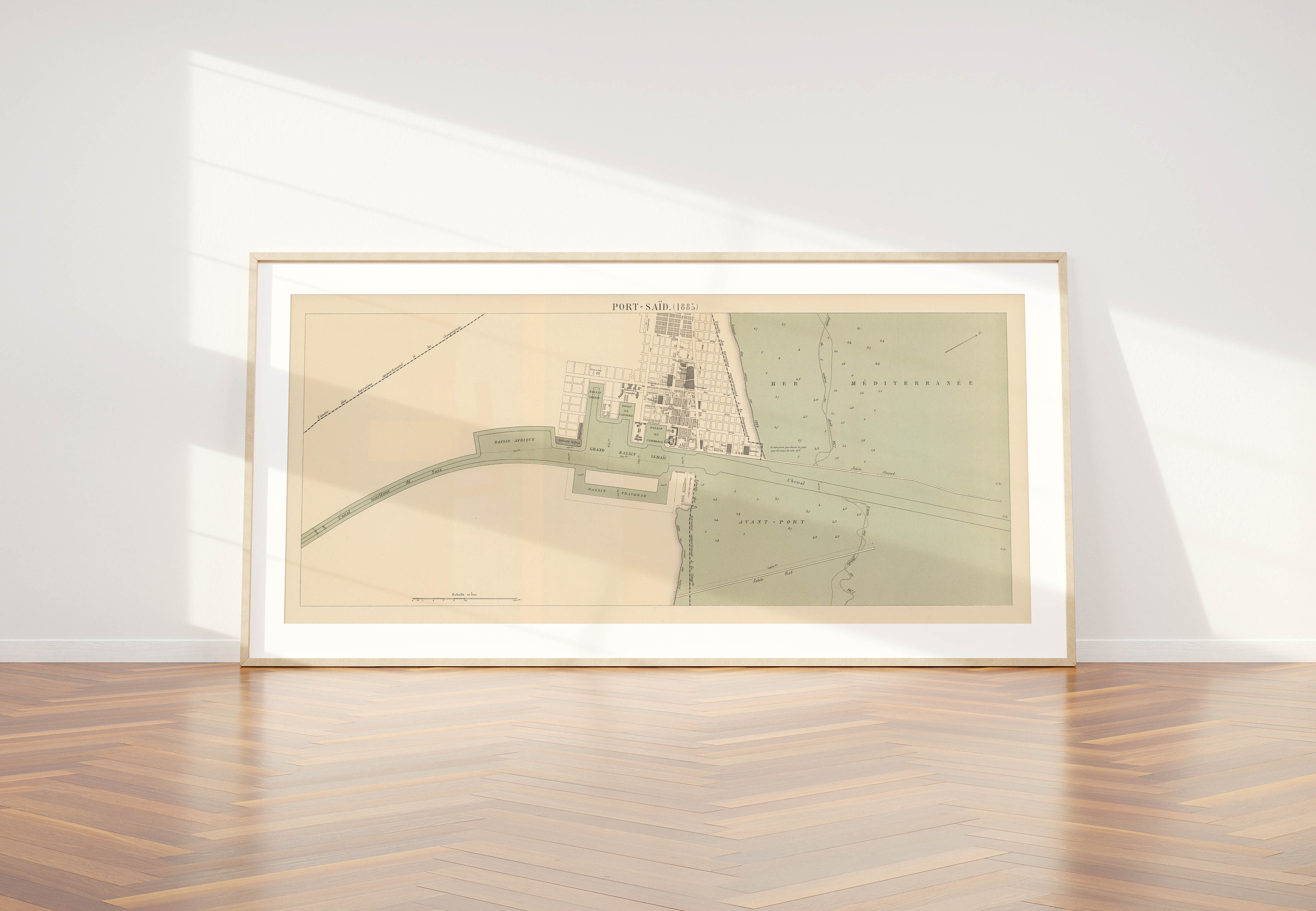 Historical Map of Port Said Maps of Egypt Poster Print - Etsy