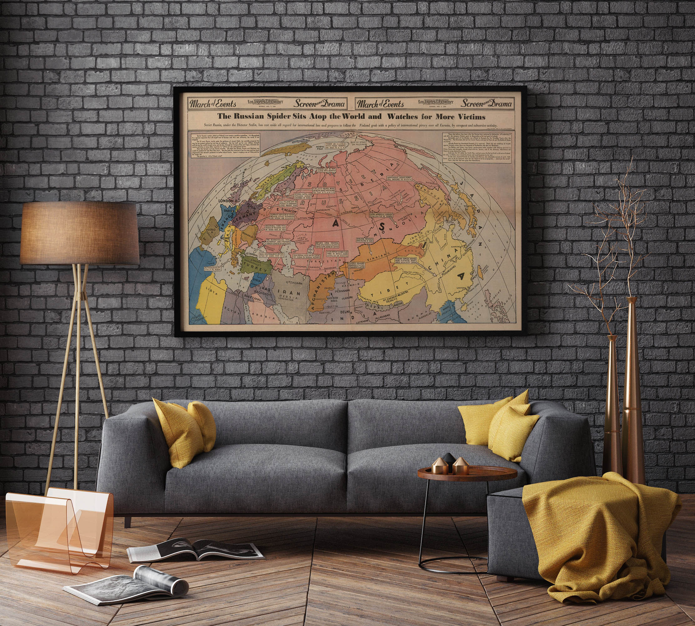 Soviet Russia Sphere of influence Map during WWii| Pictorial USSR Map ...