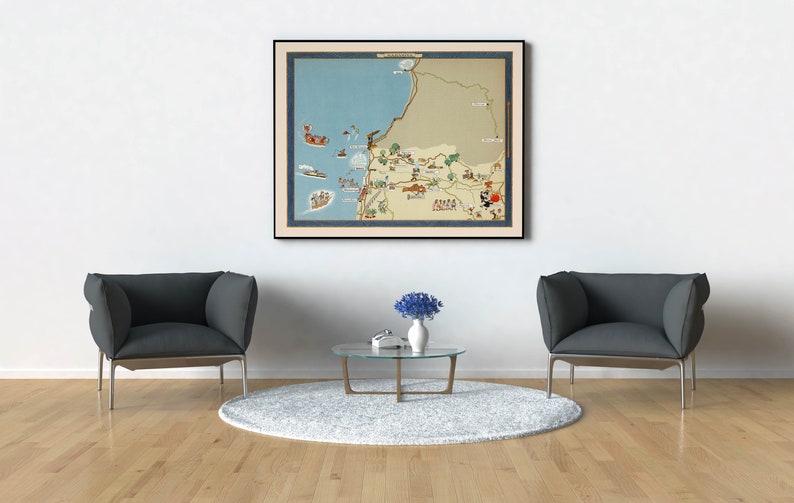 Nahariya Map Print Israel Map Posters Canvas Print Wall Art | Etsy