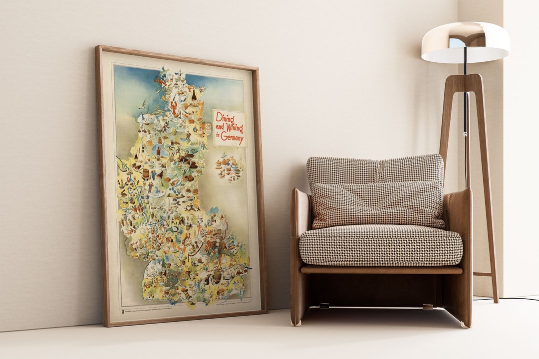 Germany Gastronomy Map Print| Dining and Wining in Germany| Germany ...