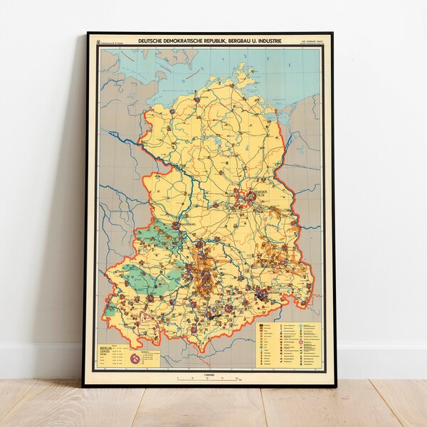 Map of East Germany - Etsy