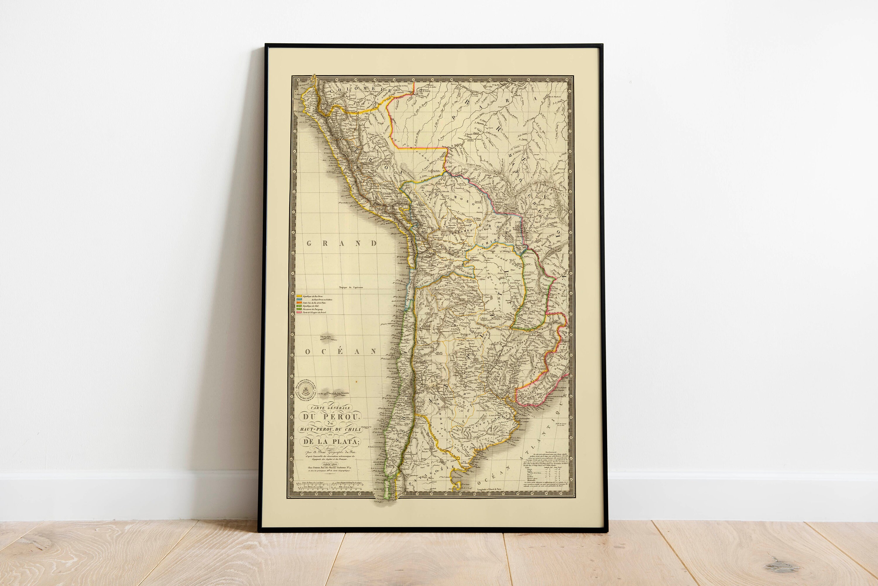 Historical Map of Peru and Chile 1828 Old Map Wall Decor - Etsy