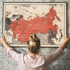 Map of the Soviet Union 1941 Old Map Wall Decor Soviet - Etsy