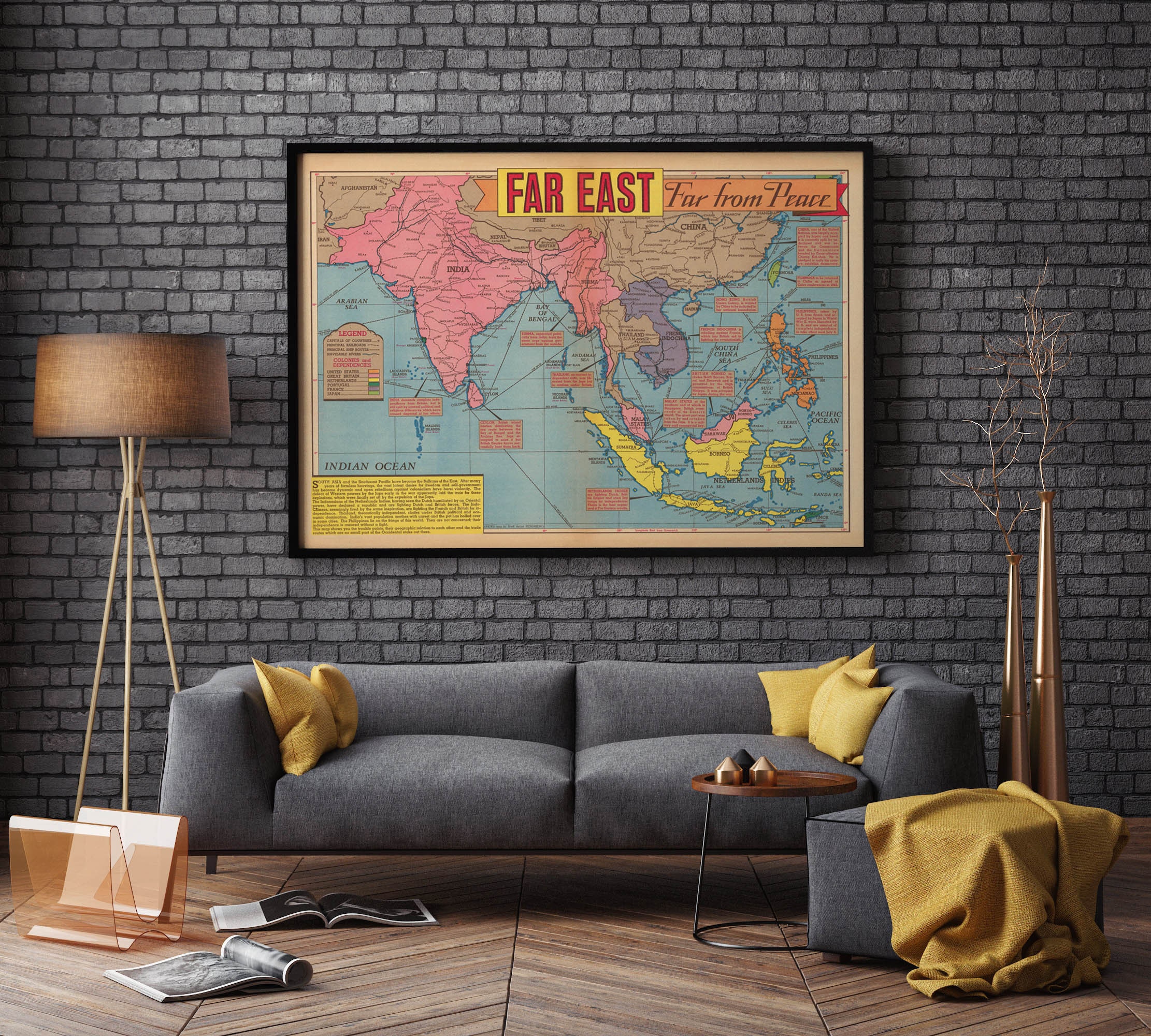 World War 2 Map Print Poster Print Southwest Asia WW2 Maps - Etsy