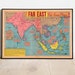 World War 2 Map Print Poster Print Southwest Asia WW2 Maps Canvas Art ...
