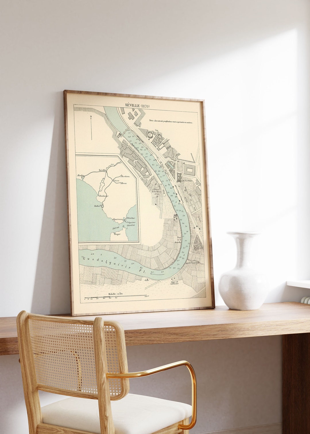 Historical Map of Seville| Maps of Spain| Poster Print| Framed Wall ...