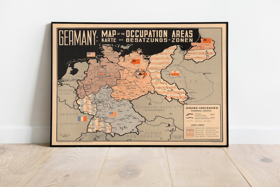 WWII Germany Map Print: Vintage War Map Poster - Etsy