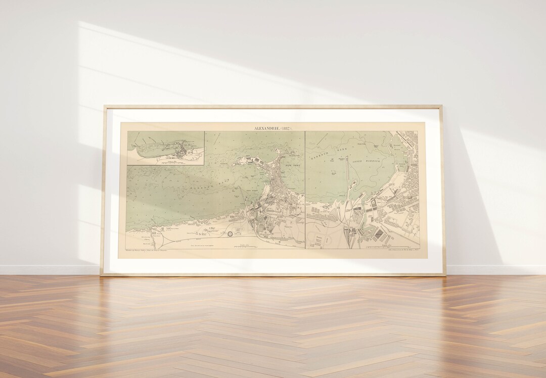 City Map of Alexandria| Maps of Egypt| Poster Print| Framed Wall Print ...