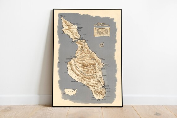 Mapa De La Isla Santa Catalina Santa Catalina Island Collection