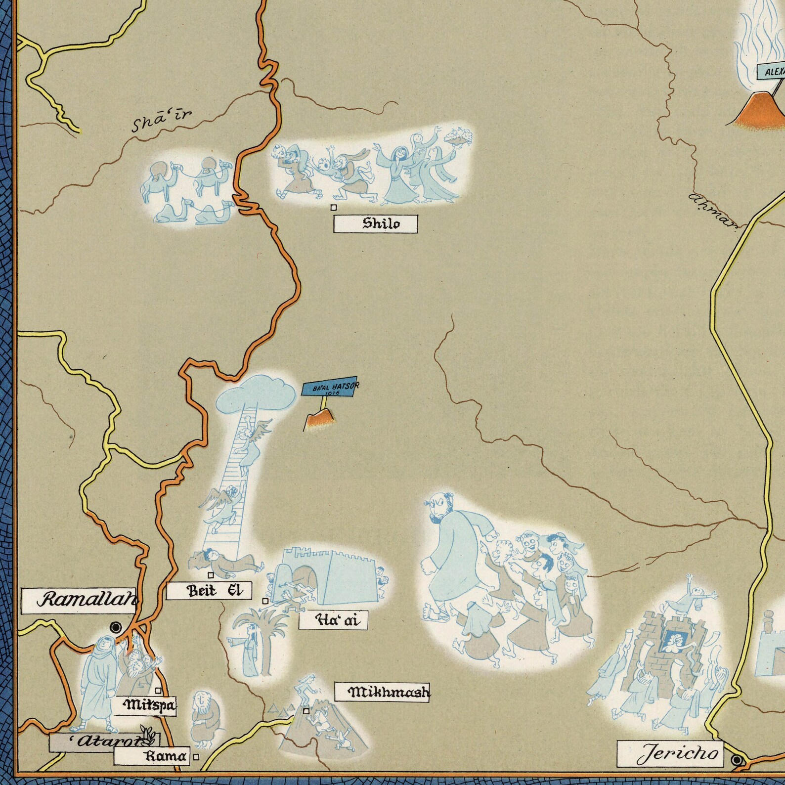 Jericho Map Print Israel Map Posters Canvas Print Wall Art | Etsy