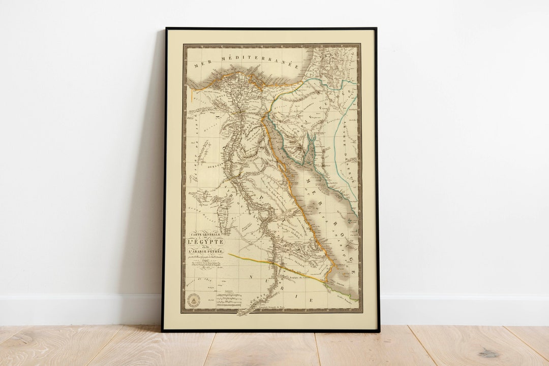Historical Map of Egypt 1813 Old Map Wall Decor Vintage Map - Etsy