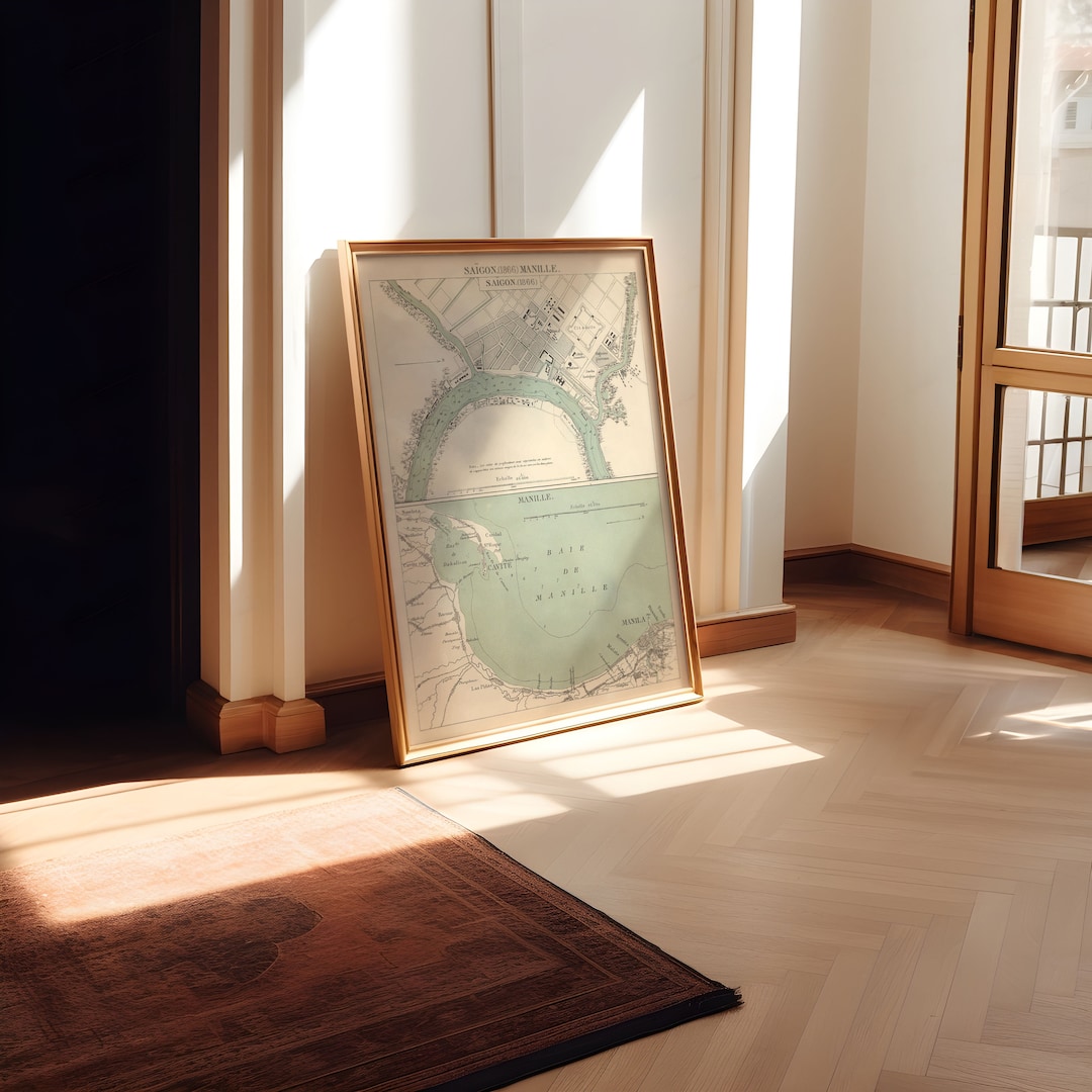 Map of Saigon| Map of Vietnam| Ho Chi Minh City| Poster Print| Framed ...