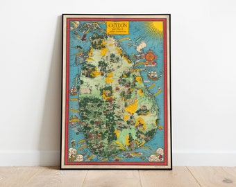 Honduras Map Wall Print 1810 Honduras Map Poster Print | Etsy