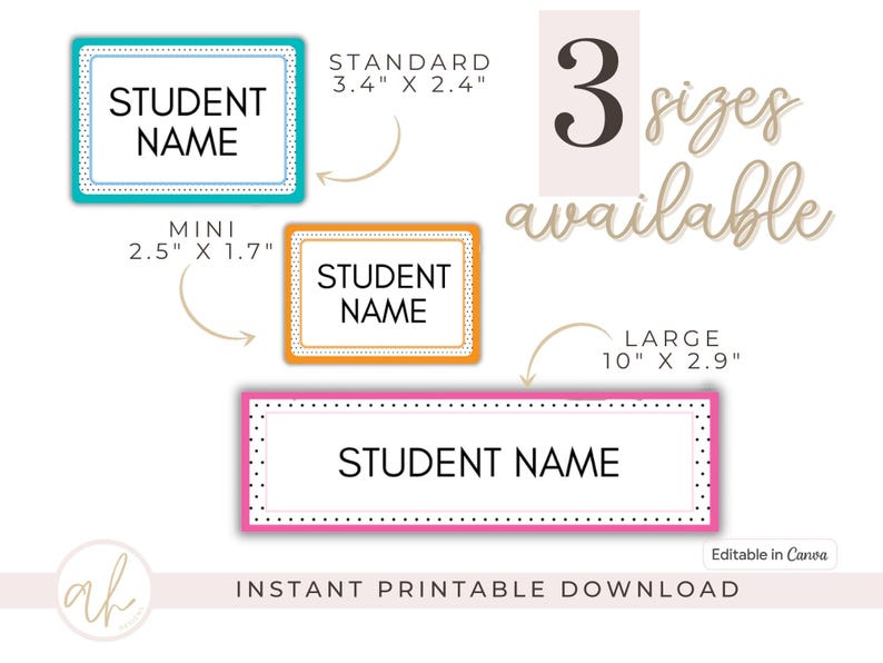 Editable Name Tag Template Printable | Blank & Custom Tags for Events ...