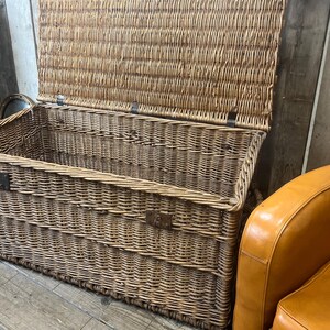 Huge Antique Wicker Storage Basket - Etsy