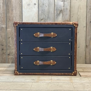 Luxury Handmade Leather Nightstand - Etsy