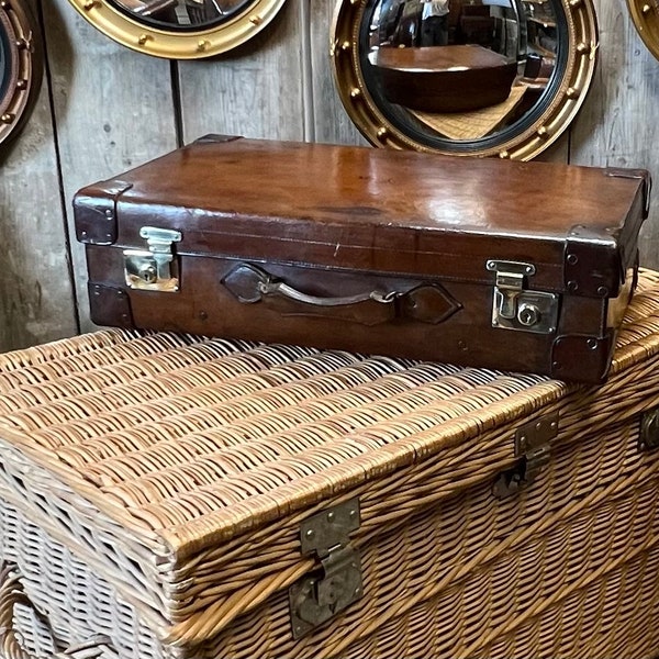 Antique Suitcase English - Etsy