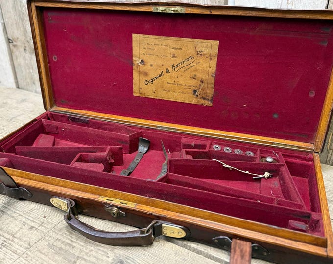 1920s Antique Oak and Leather Gun Case - Etsy