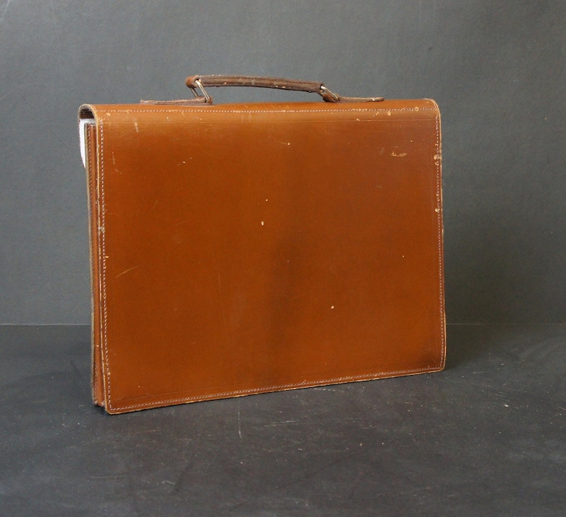 Tailored Vintage Leather & Chrome English Briefcase - Etsy