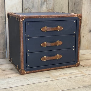 Luxury Handmade Leather Nightstand - Etsy