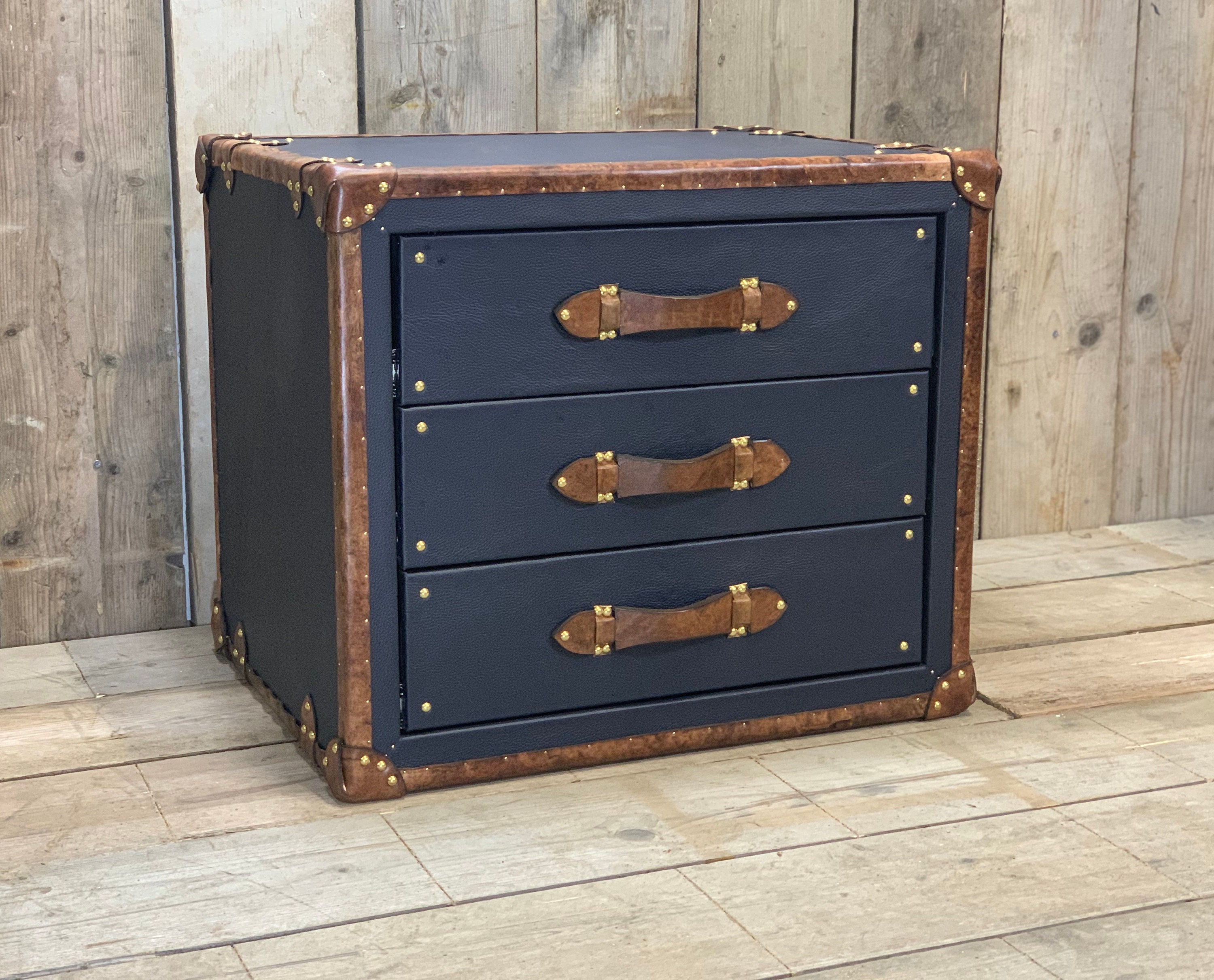 Luxus Handgefertigter Leder Nachttisch Etsy