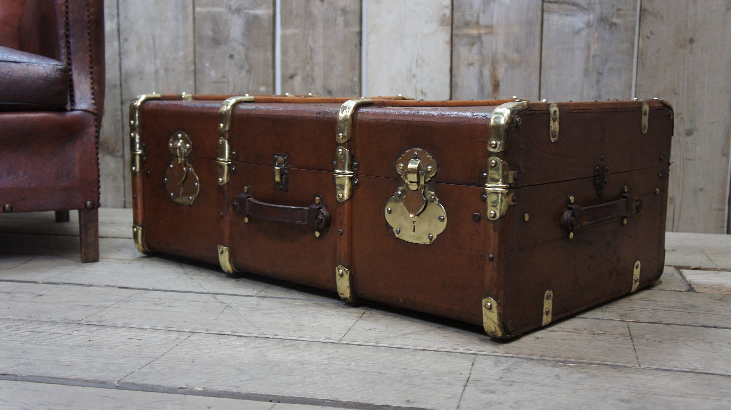 Heavy Brassed Antique French Cabin Trunk - Etsy