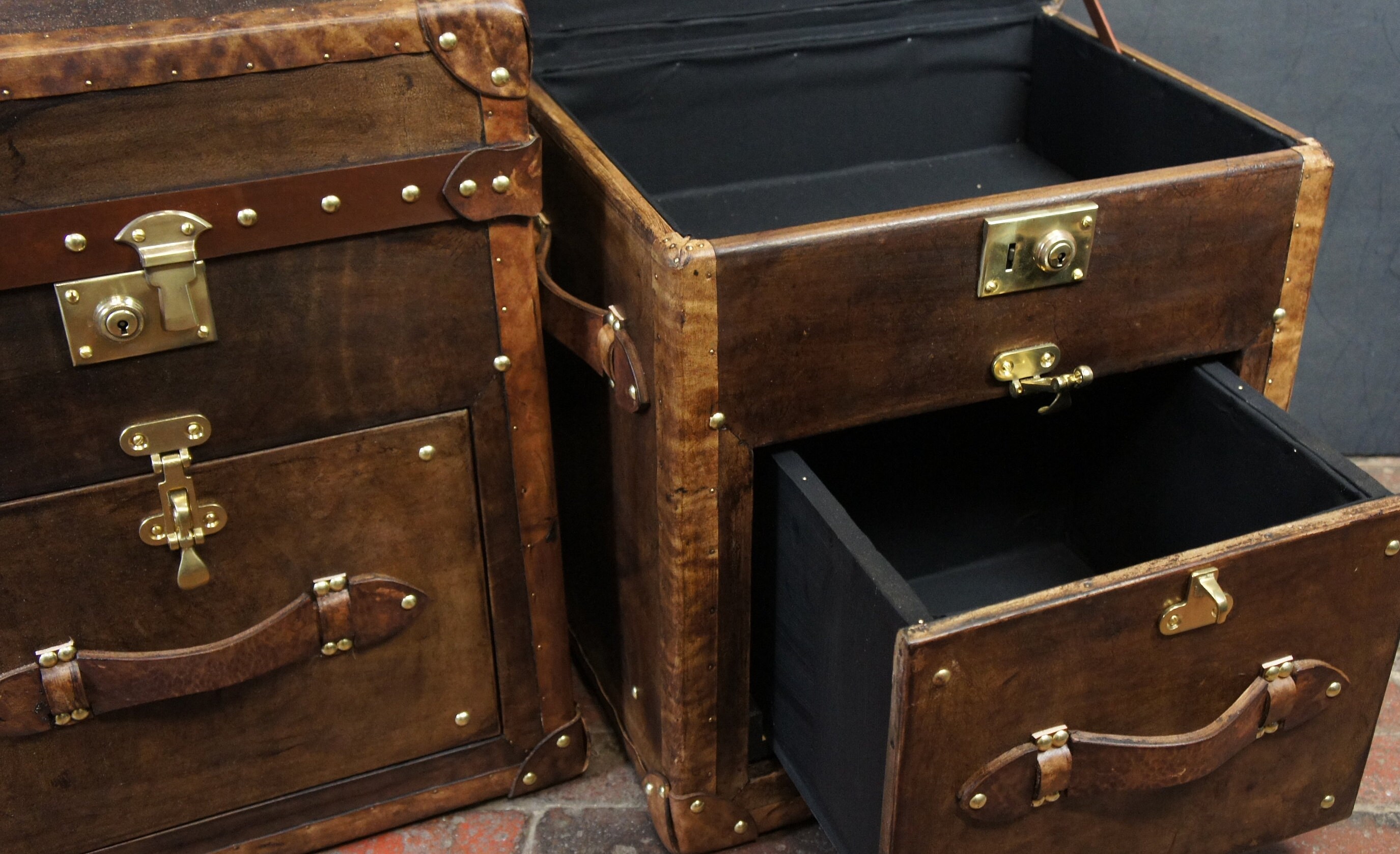 English Handmade Nightstand Table Trunks With Draws Home Decor - Etsy
