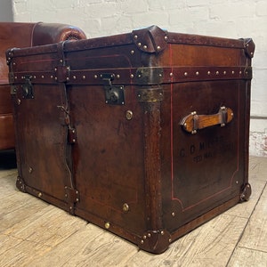 Antique Luxury Bespoke Leather Travel Chest - Etsy