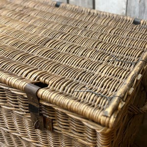 Huge Antique Wicker Storage Basket - Etsy