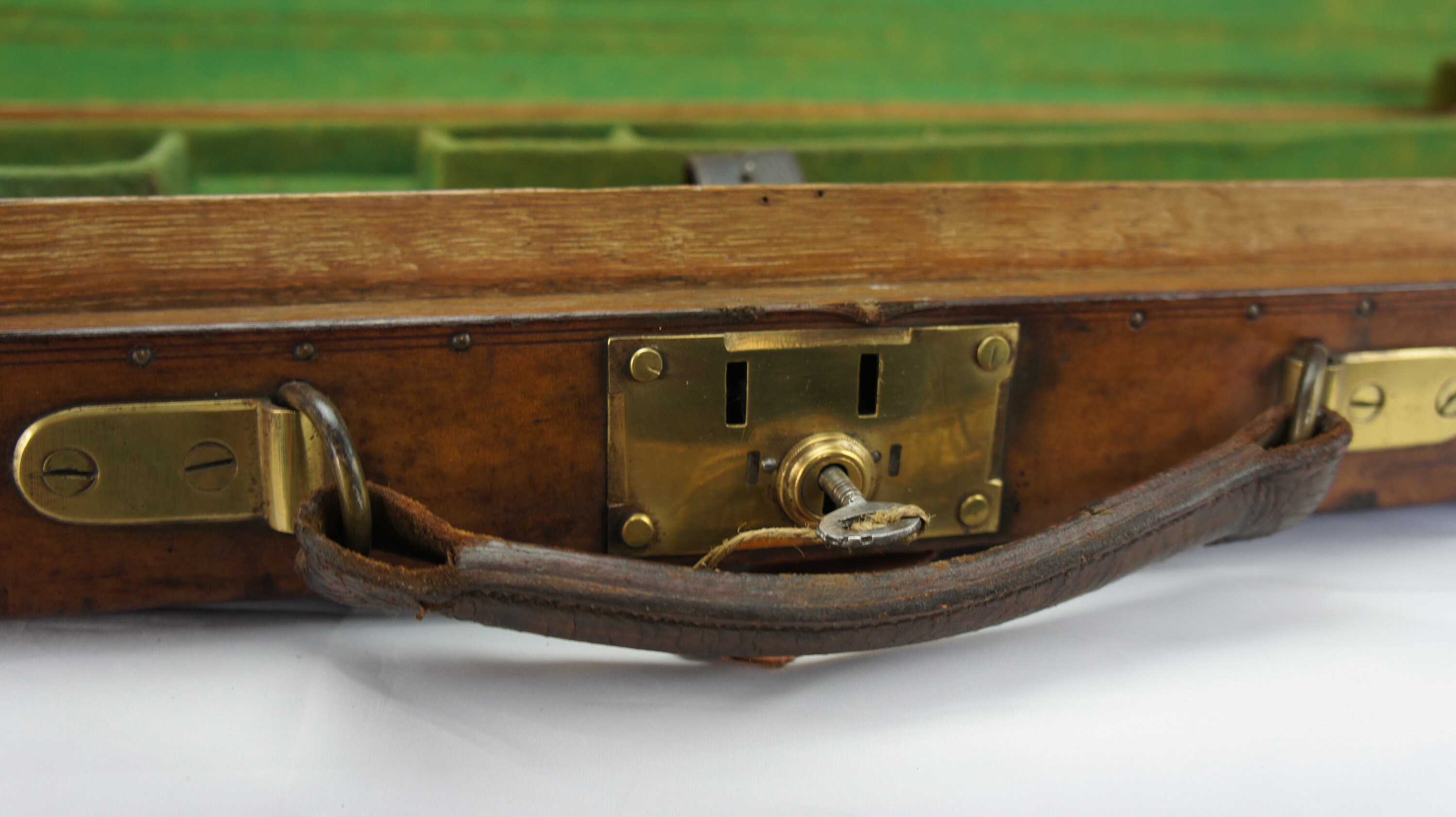 Outstanding English Oak & Leather Gun Case - Etsy