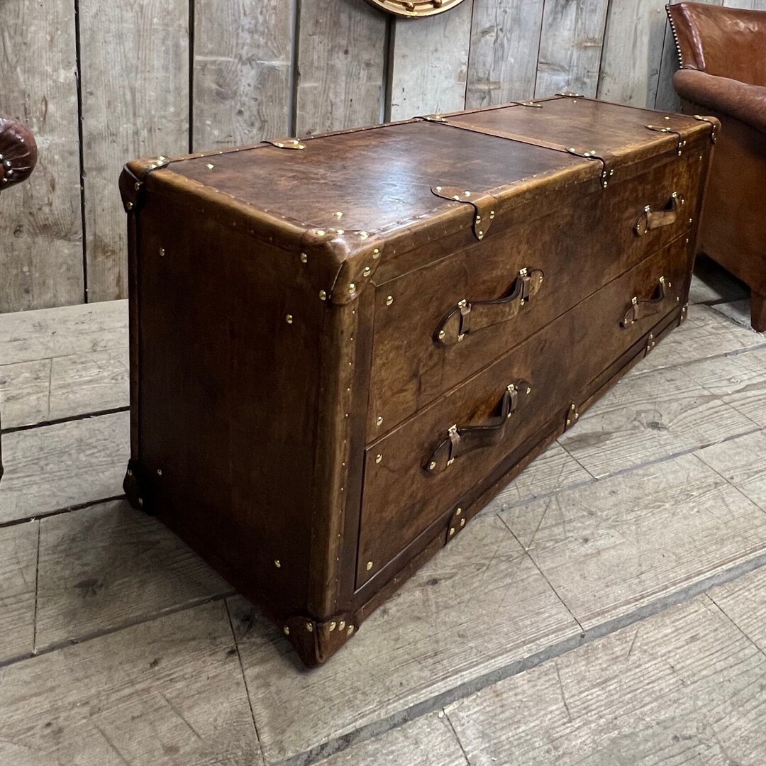 Luxury Leather Console Table - Etsy