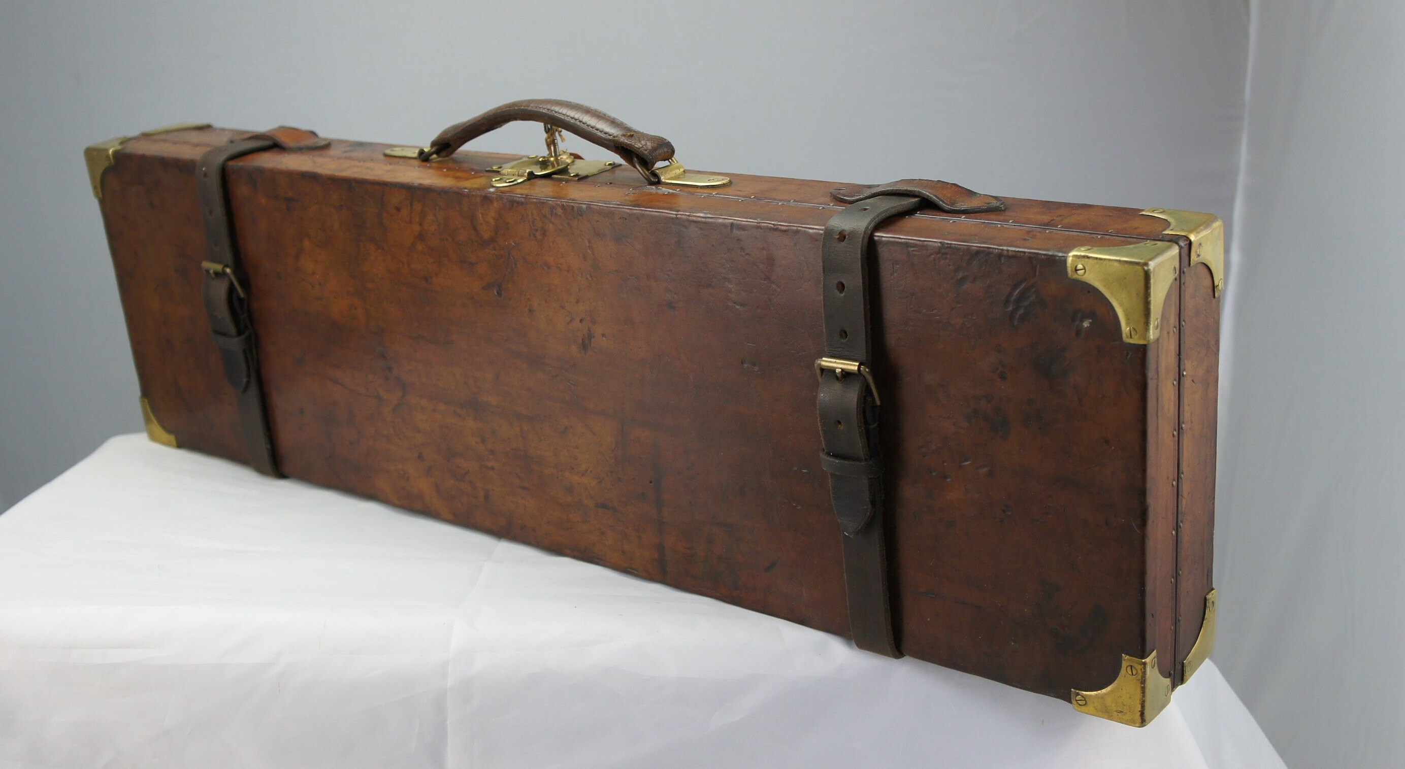 Outstanding English Oak & Leather Gun Case - Etsy