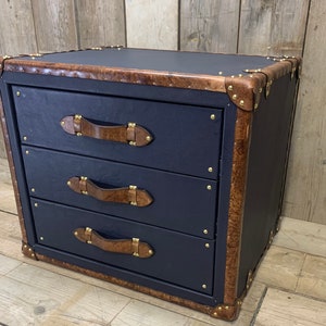 Luxury Handmade Leather Nightstand - Etsy