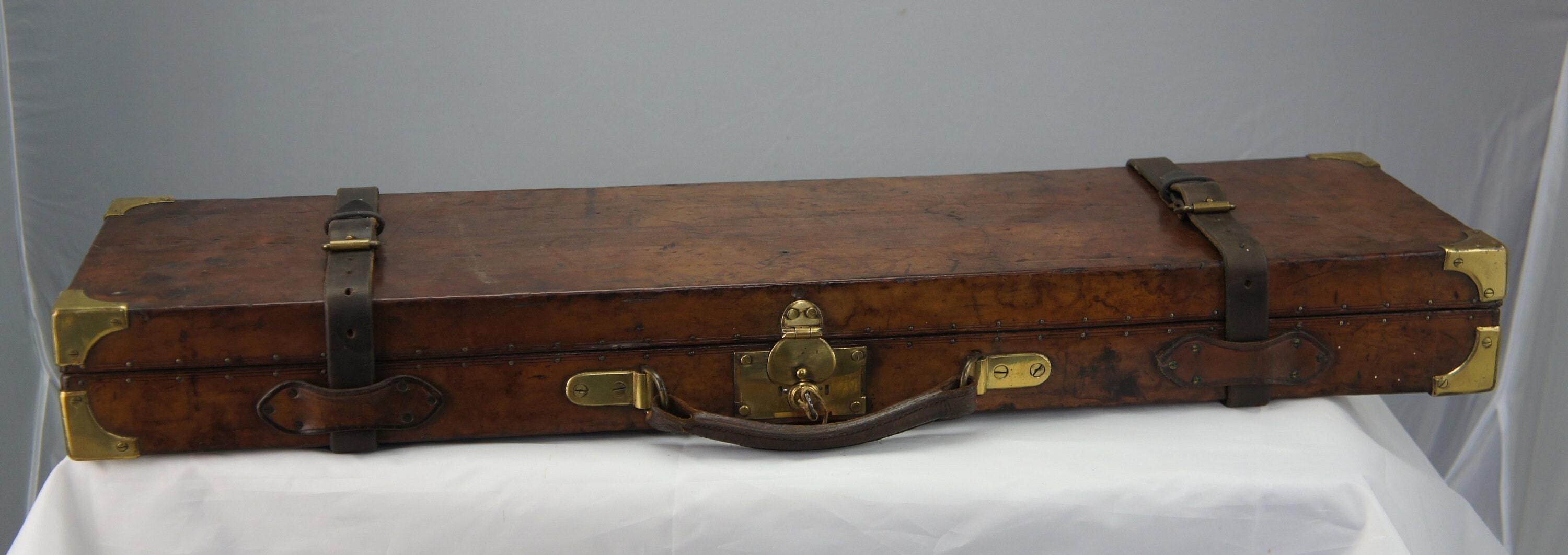 Outstanding English Oak & Leather Gun Case - Etsy