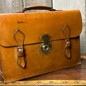 Vintage Executives Tan Bridle Leather Business Briefcase - Etsy