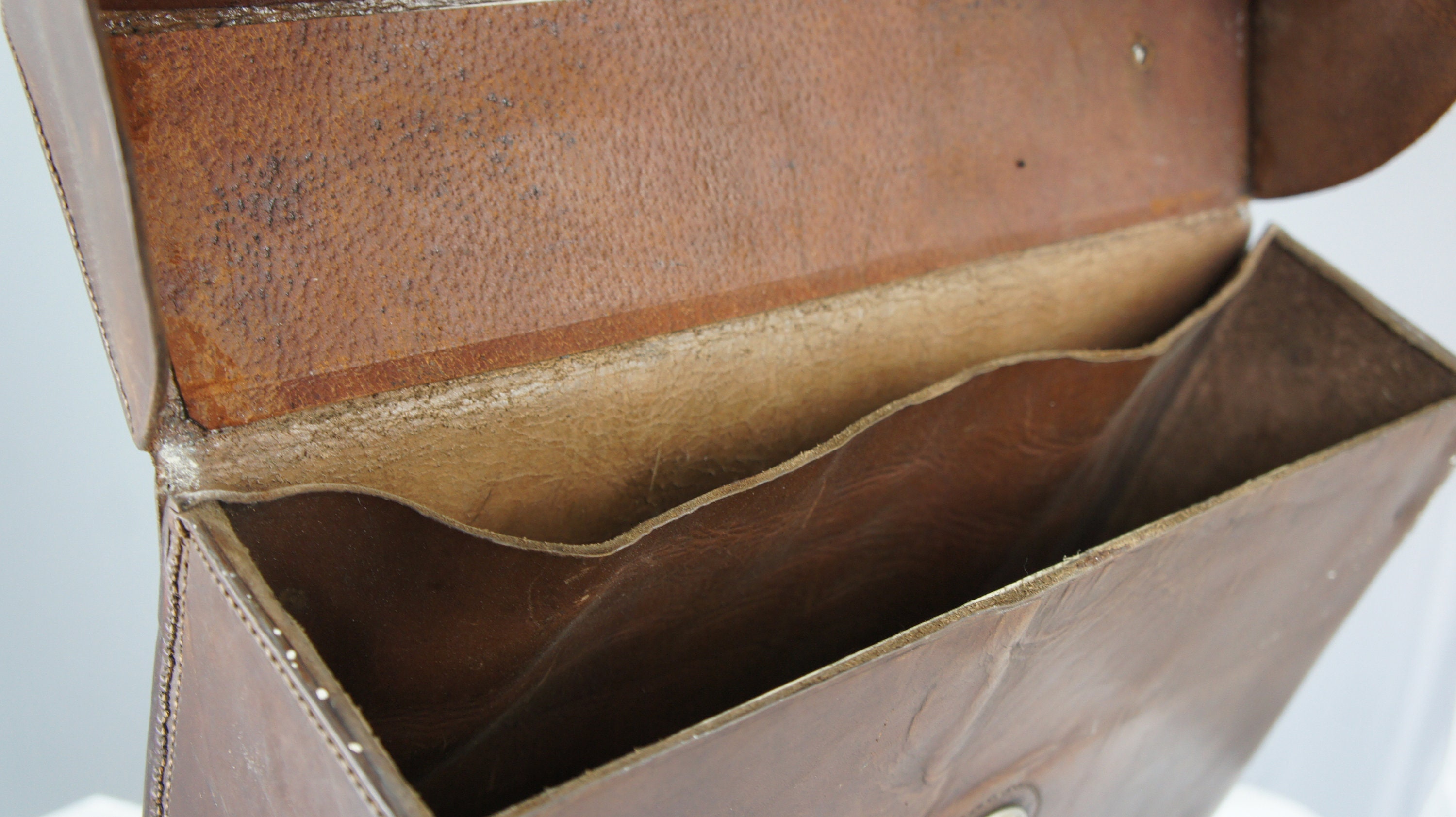 XL Luxury 1920s English Antique Leather Box Briefcase - Etsy