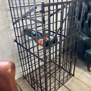 Lockable Metal Wine Rack: Antique Rustic Champagne Storage Cage - Etsy