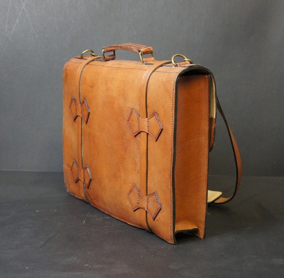 Luxury Large Bespoke Leather Attorney Briefcase Execu… - Gem