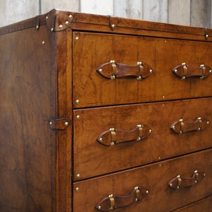 Large Chest of Drawers in Hand Dyed Leather - Etsy UK