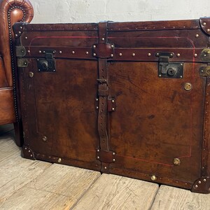 Antique Luxury Bespoke Leather Travel Chest - Etsy